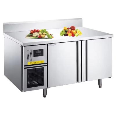 China China Manufacturer's Single-Temperature Stainless Steel Kitchen Commercial Refrigerator Freezer Air Cooling Mode Counter Style for sale