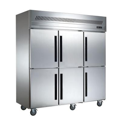 China Wholesale Large Capacity Commercial Refrigerator 6 Doors Heavy Duty Independent Freezer Single-Temperature for Supermarket for sale