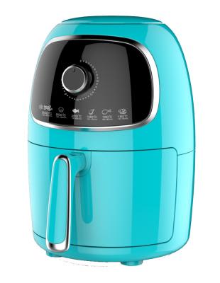 China Bright Color 2 Litre Small Digital Air Fryer Oilless With Big Digital Display Screen for sale
