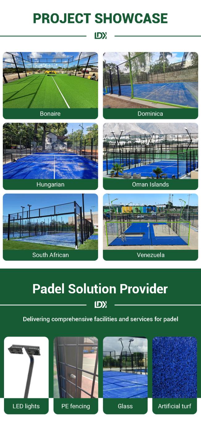 Global padel court installations and project locations