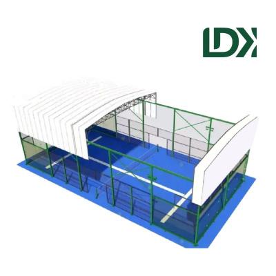 China 20m X 10m Outdoor Retractable Roof Padel Court Padel Court Equipment for sale
