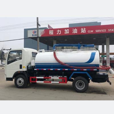 Κίνα 120hp κενό φορτηγό Sinotruk HOWO 4m3 90km/H αναρρόφησης λυμάτων προς πώληση