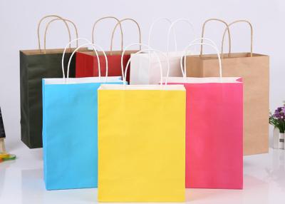 Cina I sacchi di carta riciclati piano rettangolare di forma/hanno colorato i sacchi di carta leggeri in vendita