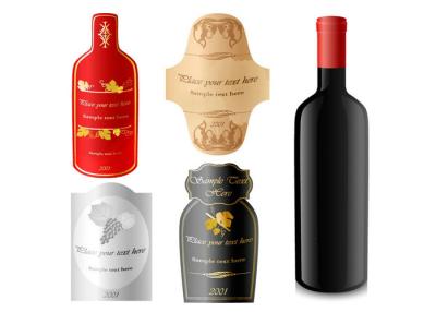 Cina Gli autoadesivi dell'etichetta del rotolo impermeabile del PVC/bottiglia di vino su ordinazione identifica la goffratura in vendita