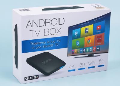 Cina Le scatole d'imballaggio di elettronica di Android TV/scatole di spedizione su ordinazione in pieno stampano il cartone in vendita