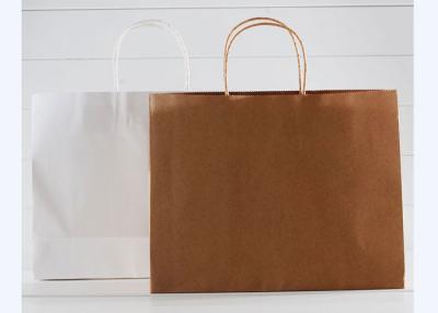Cina Stampa amichevole eco- della laminazione dei sacchetti della spesa lucidi di Brown con le maniglie torte in vendita