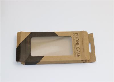 Cina Contenitori di imballaggio della carta kraft di Brown Con la chiara finestra per la cassa del telefono in vendita