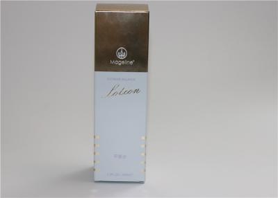 Cina Contenitori d'imballaggio di cosmetico materiale di struttura della carta patinata per stile di rettangolo della lozione del corpo in vendita