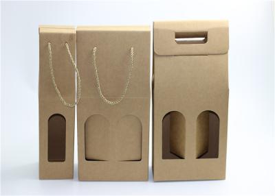 Cina Sacchi di carta di Kraft del regalo del vino che imballano borsa/sacco di carta di Brown con la finestra in vendita