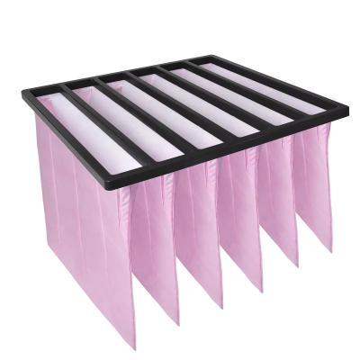 China Customized Good Quality F6 F7 F8 Air Handler Filter Bag Fiberglass Factory Price Pocket Filter Bag Glass Fiber Filter for sale