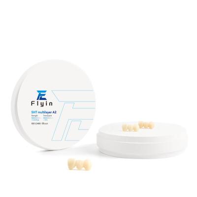 Dental Lab CAD CAM SHT Multilayer Zirconia Ceramic Blocks White Open System 98mm