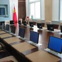 Quality Flip Up Conference Table Computer Monitor Lift System For Collaborative Presentation for sale