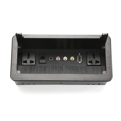 China Aluminium Meeting Table Socket Box Hidden Recessed Power Strip With Usb for sale