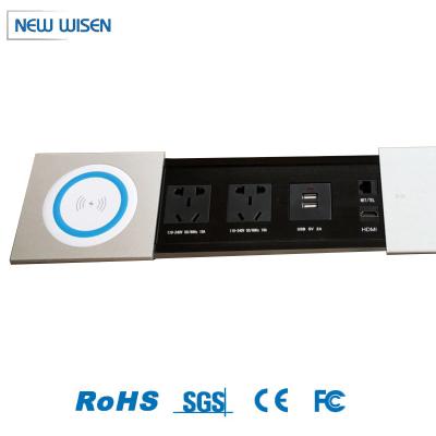 China 10A Desktop Power Sliding Socket Multimedia Electrical Outlet Box for sale