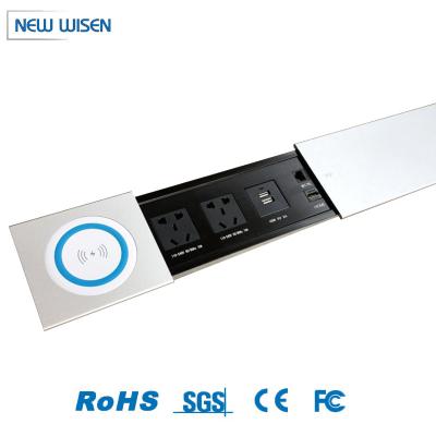 China 10A Desktop Power Sliding Socket Multimedia Electrical Outlet Box for sale