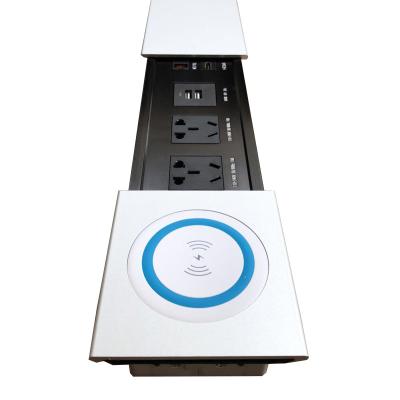 China 10A Desktop Power Sliding Socket Multimedia Electrical Outlet Box for sale