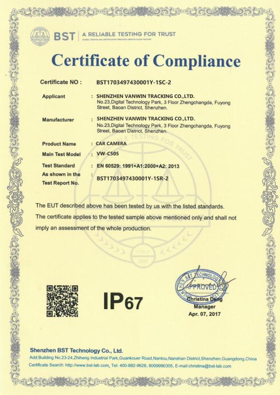 Waterproof IP67 - Shenzhen Vanwin Tracking Co.,Ltd