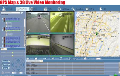 중국 3G GPS 차량 비행 기록 장치 DVR 128G는 채널 SD 카드 MDVR 4 이중으로 합니다 판매용