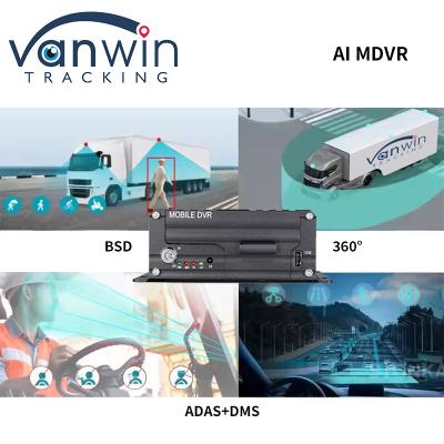 China 4 Ch DVR móvil de camión de AI con AI DSM ADAS soporte BSD 4G 5G GPS WIFI en venta