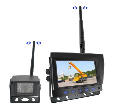 중국 5인치 무선 HD 디지털 DVR 쿼드 스플릿 디스플레이로 트럭 역행 안전 모니터링 판매용