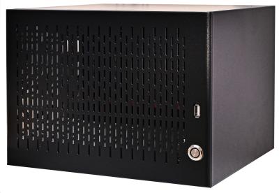 Chine 6 Chassis serveur de stockage NAS domestique avec boîtier de panneau en alliage d'aluminium noir à vendre
