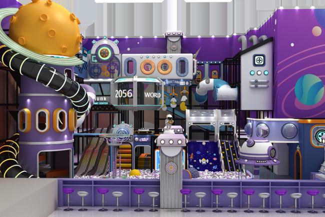 Custom plastic indoor play structure - detail view