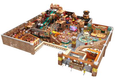 Cina Struttura da gioco interna personalizzata per bambini con scivoli e pareti per arrampicata in vendita
