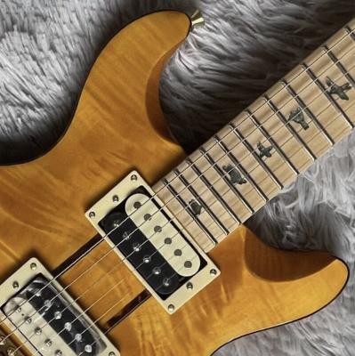 Chine Custom SE Santana Electric Guitar Chrome Part Abalone Bird Inlay Flame Maple Top à vendre