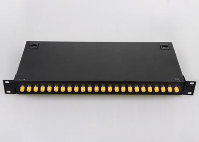 Cold Rolled Plate 24 Ports ST UPC Corning Fiber Optic ZTE FTTH Patch Panel for