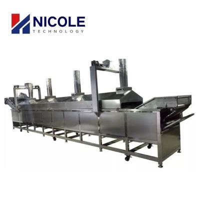 Chine Granule continu de casse-croûte de solides solubles faisant frire la ligne catégorie comestible électrique du gaz 220v 380v à vendre