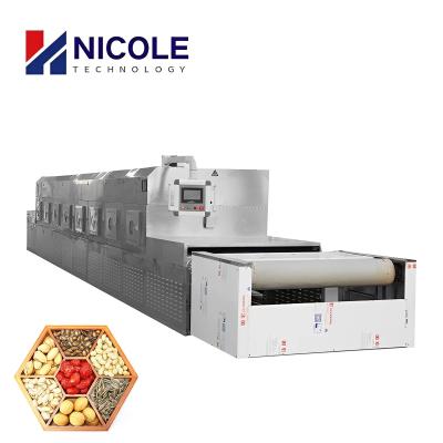 Chine Type industriel nourriture de bande de conveyeur de machine de stérilisation par micro-ondes de PLC de séchage à vendre