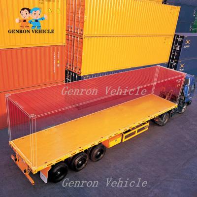 China Genron 20/40ft Container Semi Trailer Flatbed Platform for sale