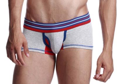 Cina Colore bianco dei tronchi della biancheria intima del cotone degli alti uomini di allungamento con il sacchetto di apertura in vendita