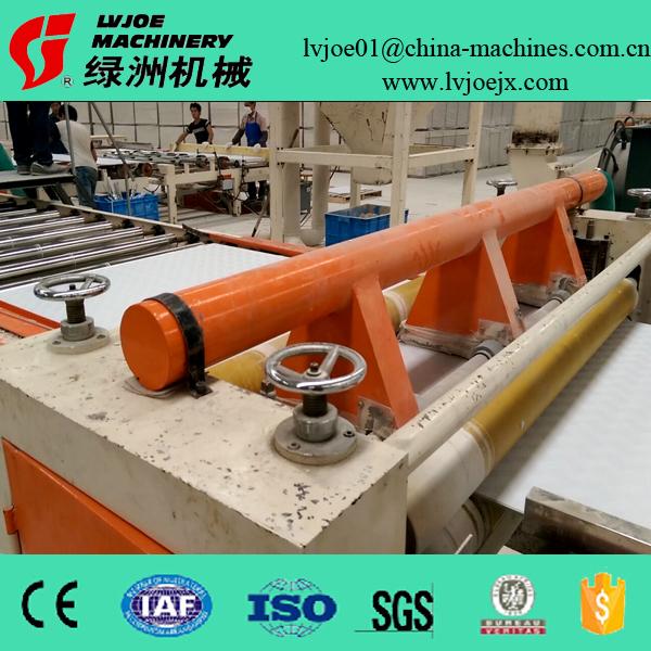 Plaster Board PVC and PET Laminating Line with Cutting and Packing System in operation