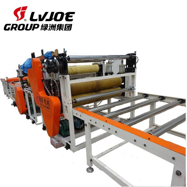 Gypsum Board Double Sides Laminating Machine in operation