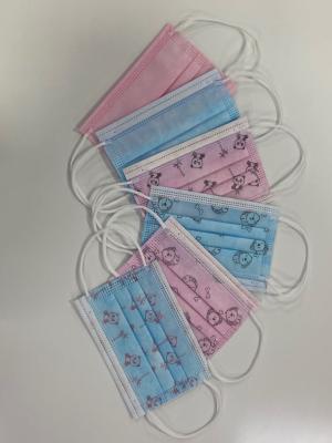 Cina Maschera di protezione protettiva eliminabile dei bambini maschera di protezione non tessuta di 3 pieghe in vendita