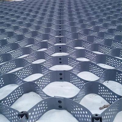 China 1.1 mm-1,7 mm Dicke HDPE Geocell für Stabilisierung von Kies an Festungsanlagen zu verkaufen