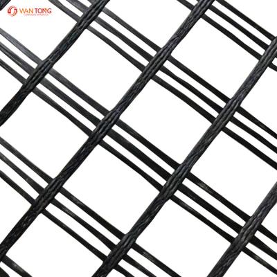 Cina Solidificazione del letto stradale Poliestere biassiale 80-80 PET Geogrid per la stabilizzazione del letto stradale in vendita
