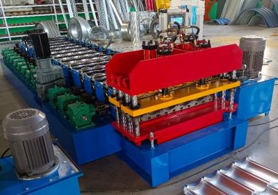China SHITONG-840 13 Rows Electric PLC Glazed Tile Roll Forming Machine With Hydraulic Cutting for sale
