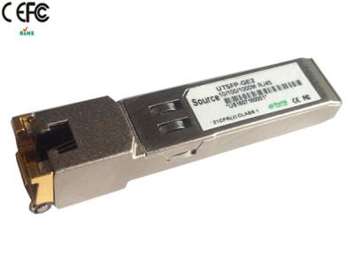 Cina 1000 BASE - modulo della fibra di SFP di media del ricetrasmettitore RJ45 UTP 1.25Gbs del rame di T SFP in vendita