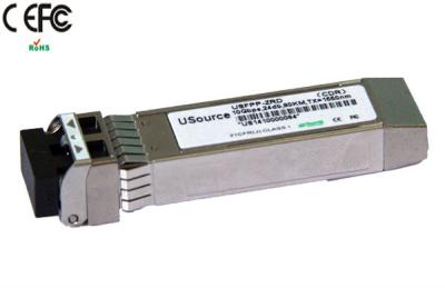 China Transceptor óptico 1550NM 80km 10GBASE-ZR dos CDR 10G SFP+ à venda