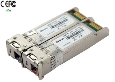 China Modo 1270nm/1330nm óptico do transceptor 20km do WDM 10G SFP único à venda