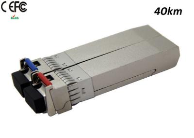 China transceptor óptico do canal SFP+ da fibra de 40m com o único receptáculo do LC da fibra à venda