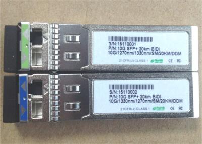 China Transceptor Pluggable dois do módulo CSFP de SFP do factor de formulários pequeno compacto bidirecional à venda