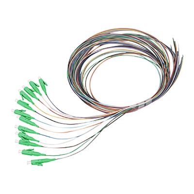 Cina 12 treccia a fibra ottica di simplex del cavo di toppa di LC APC upc di colore g652d g657a2 0.9mm per FTTH in vendita