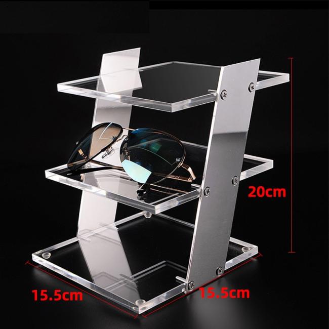 3-layer acrylic sunglasses display stand