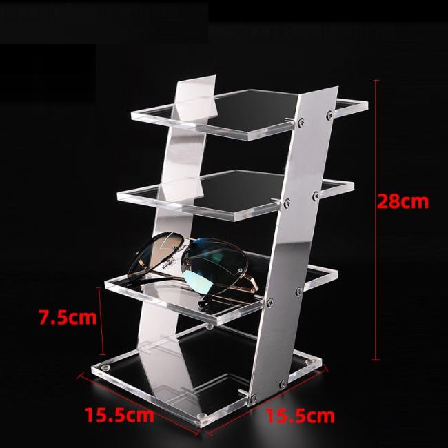 4-layer acrylic sunglasses display stand