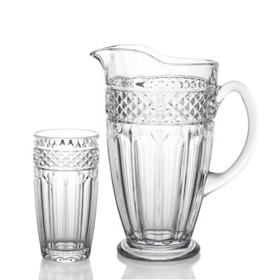 Chine 1.4L a usiné la carafe en verre faite de l'eau vieille mode avec le verre de Hiball à vendre