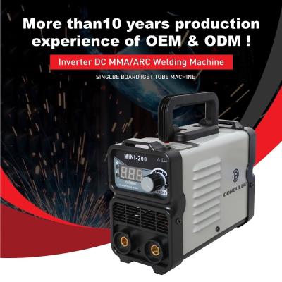 Chine Inverseur portatif mini200 de C.C de technologie d'igbt de Mini Arc Welding Machine pour la soudeuse de petite taille AC220V d'arc d'utilisation à la maison à vendre