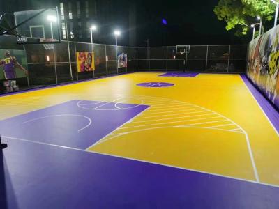 Cina Campo sportivo all'aperto Campo da basket di badminton di gomma in vendita